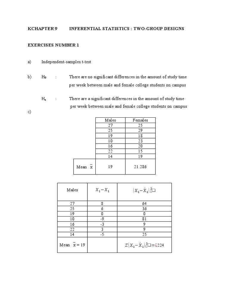 Assignment T Test | PDF | Effect Size | Student's T Test