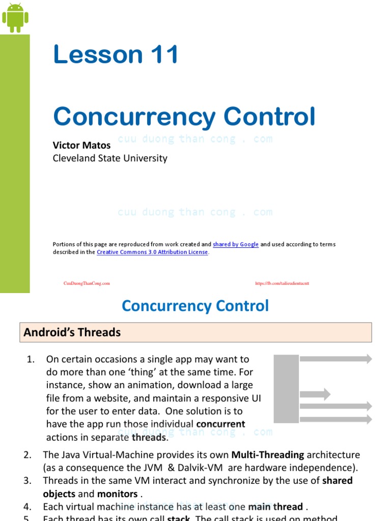 Lap-Trinh-Android - Android-Chapter11-Multithreading - (Cuuduongthancong - Com) | PDF | Thread ...