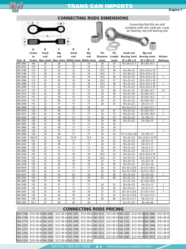 Engine - Connecting Rods | PDF | Rotating Machines | Engines