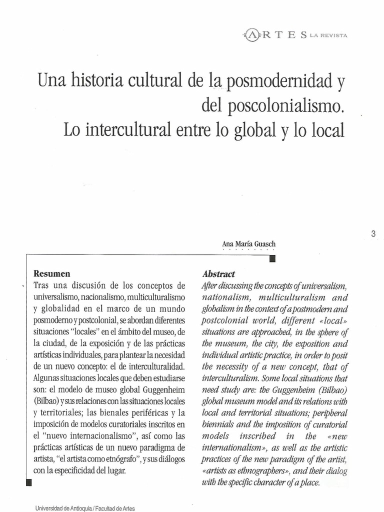 Ana María Guasch - Una Historia Cultural de La Posmodernidad y Del ...