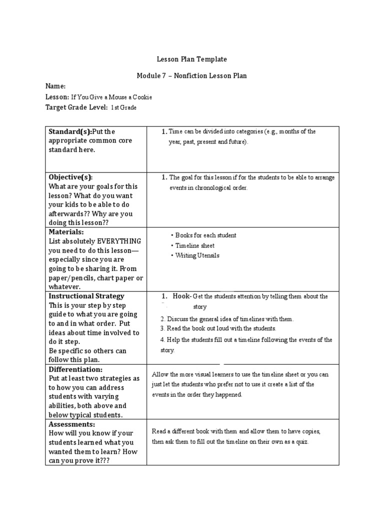 Kami Export - Nonfiction Lesson Plan Template | PDF | Lesson Plan ...