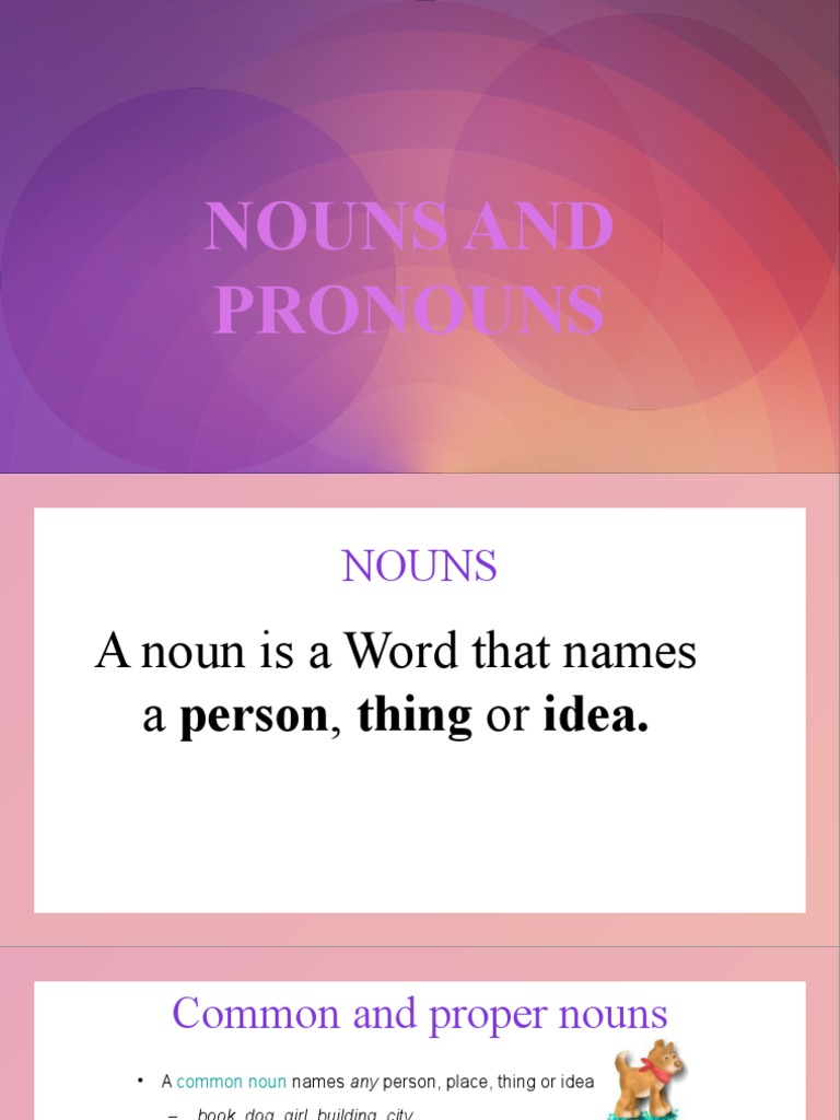 Nouns and Pronouns-Class | PDF | Noun | Pronoun
