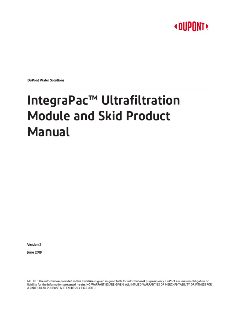 IntegraPac™ Ultrafiltration Module and Skid Product Manual | PDF ...