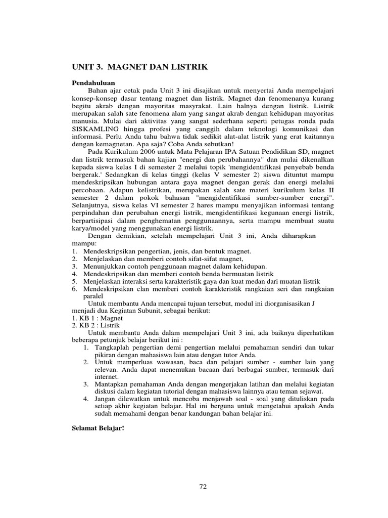 Fisika Magnet Dan Listrik | PDF