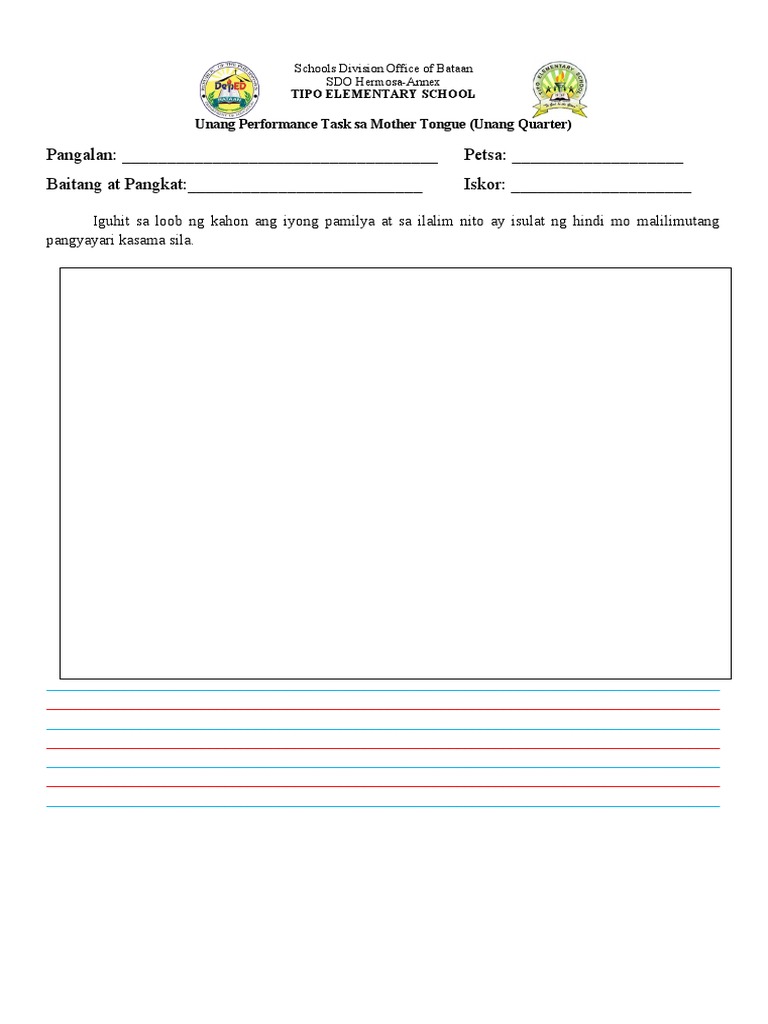 1st Quarter Performance Tasks MTB | PDF
