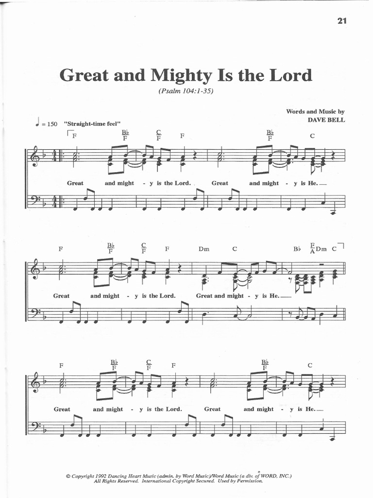 04 - Great and Mighty Is The Lord | PDF | Copyright Law | Law