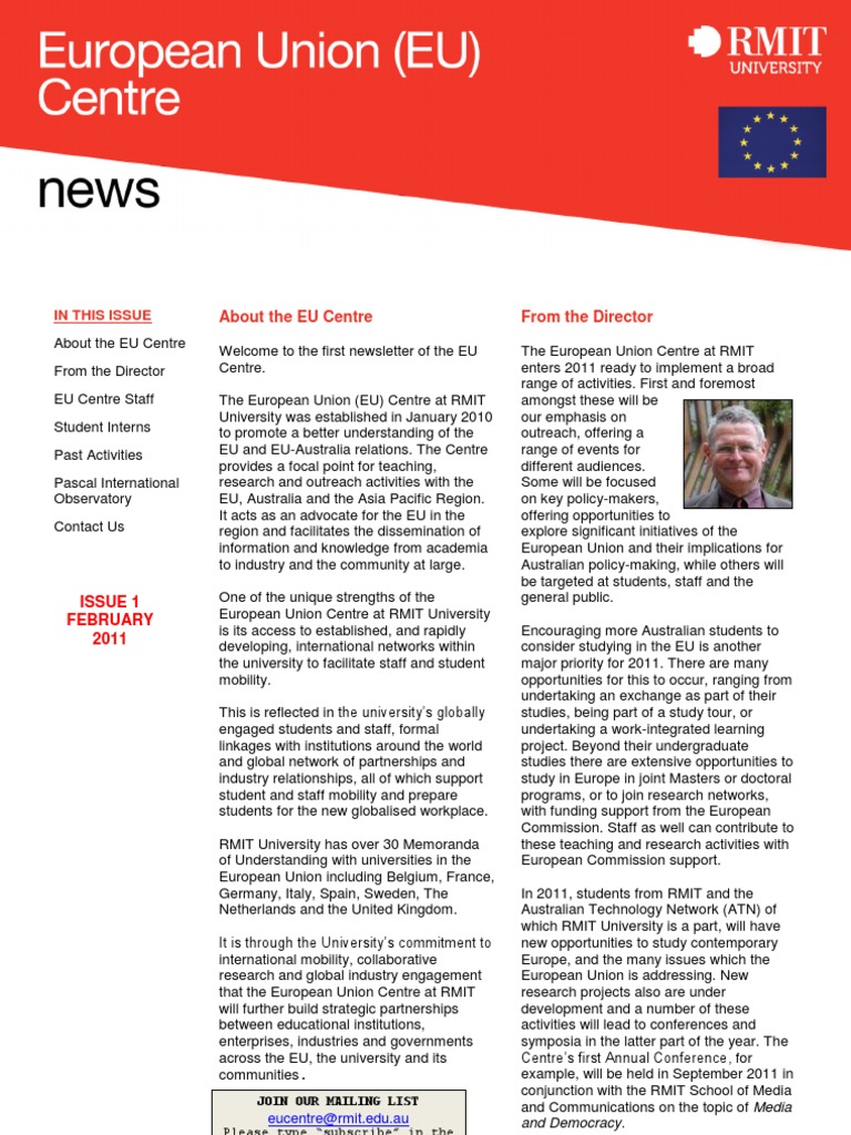 RMIT EU Centre Newsletter February 2011 | PDF | Emissions Trading ...