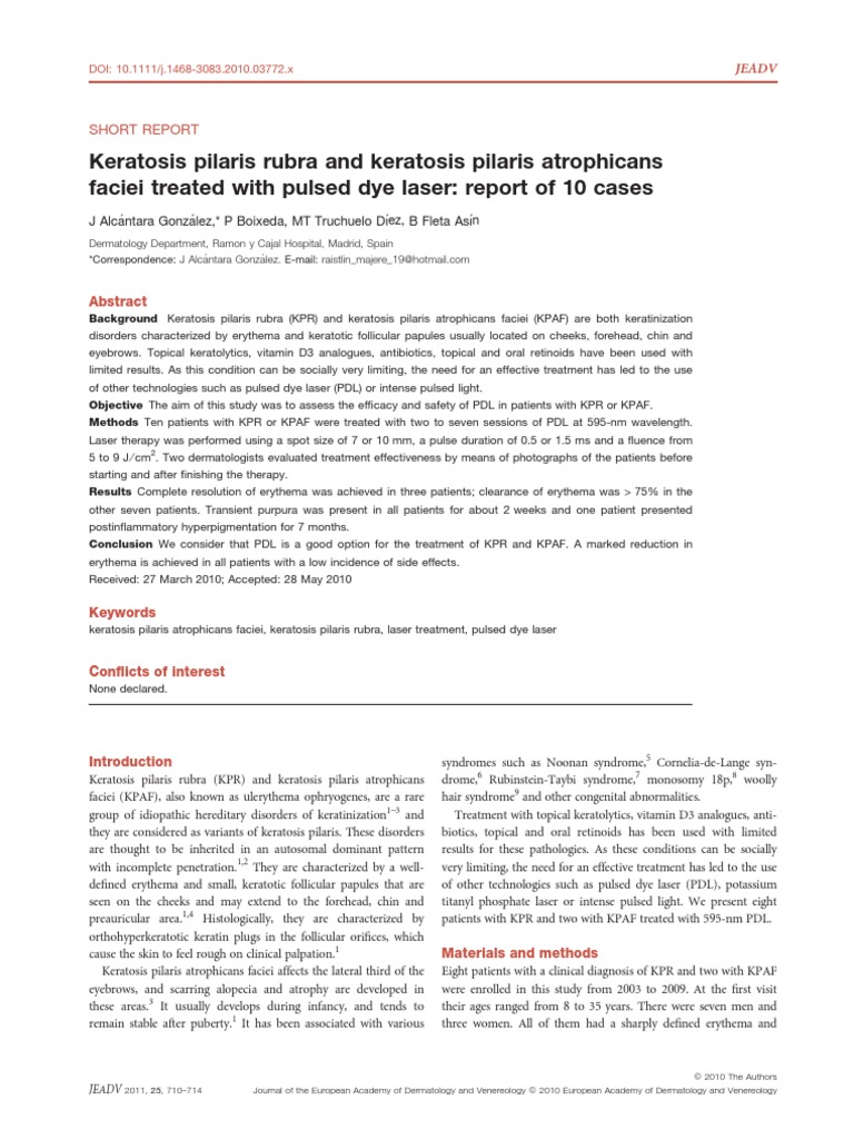 Keratosis Pilaris Rubra and Keratosis Pi | PDF | Clinical Medicine ...