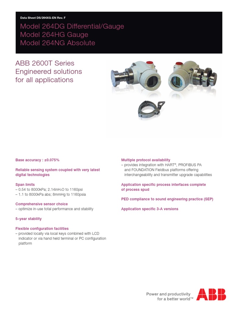 ABB 264NG Absolute Pressure Transmitter | PDF | Computer Engineering ...