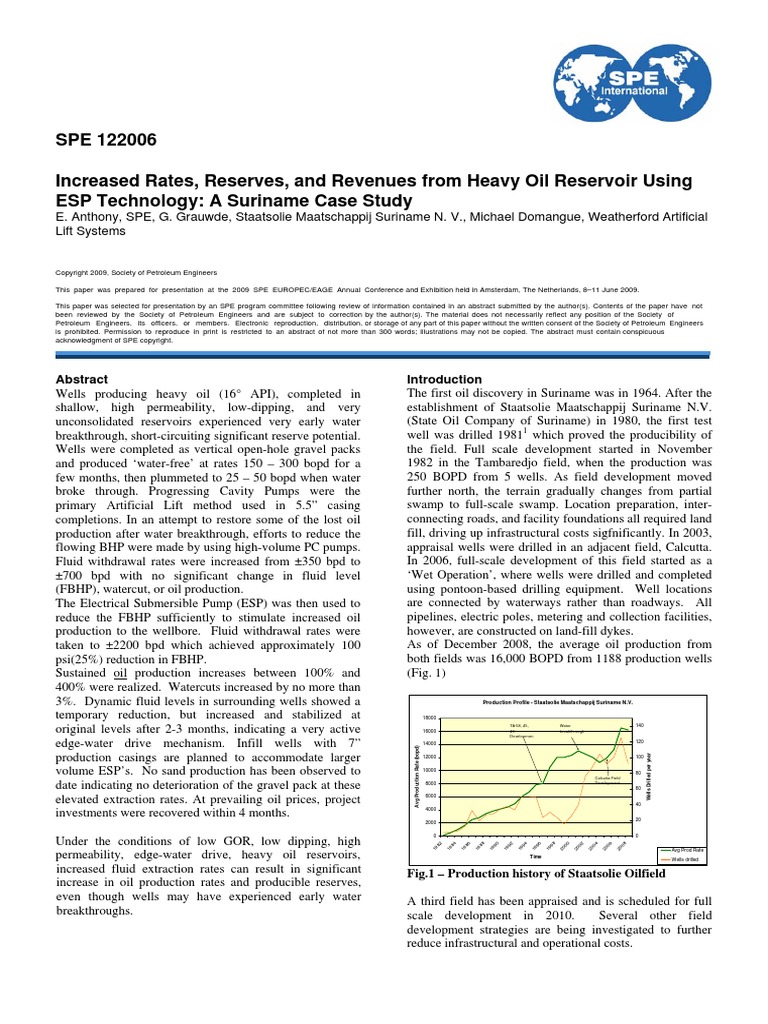 SPE-122006-MS-P Heavy Oil Using ESP | PDF | Extraction Of Petroleum ...