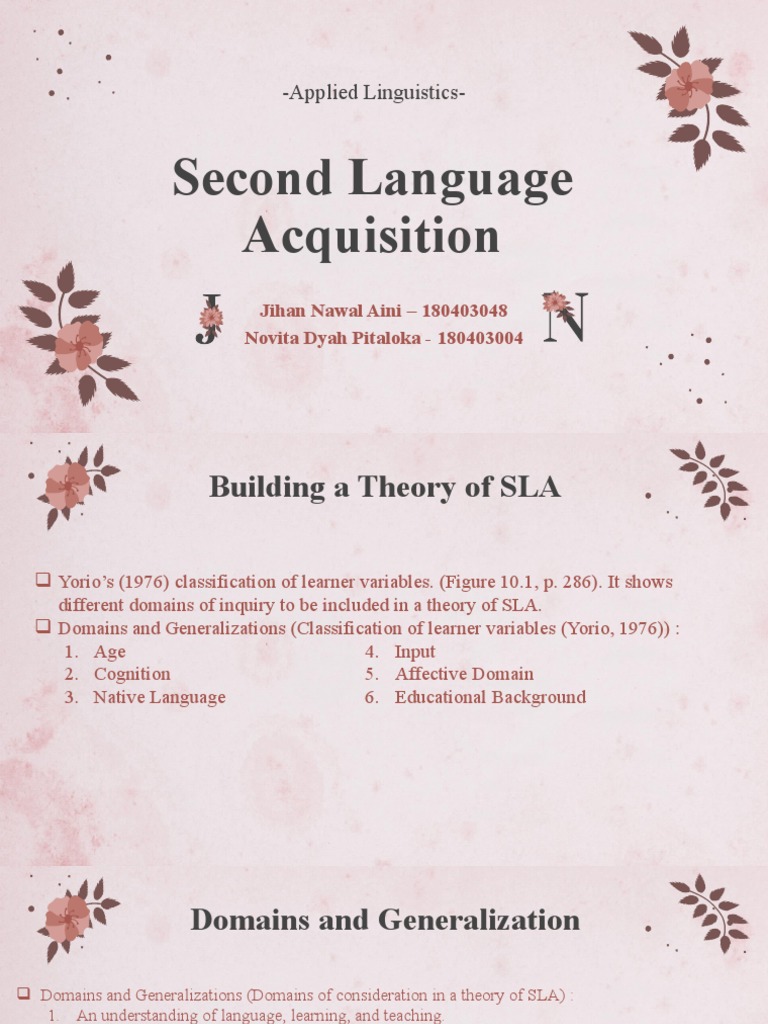 Second Language Acquisition | PDF | Second Language Acquisition ...