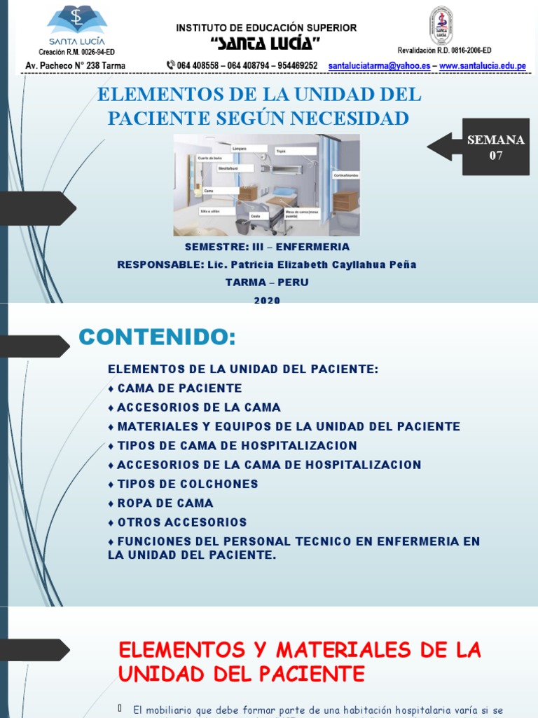 Clase 07 Elementos de Unidad de Paciente | PDF | Colchón | Hospital