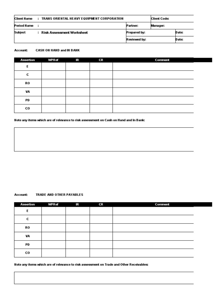 010-104-Materiality Worksheet