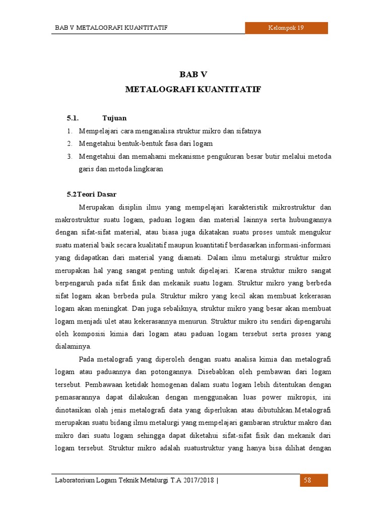 Analisis Metalografi Kuantitatif Logam | PDF