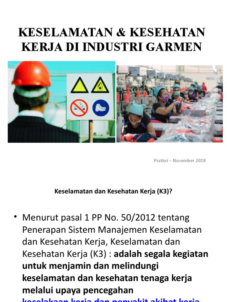 Keselamatan Kesehatan Kerja Di Industri Garment Pdf