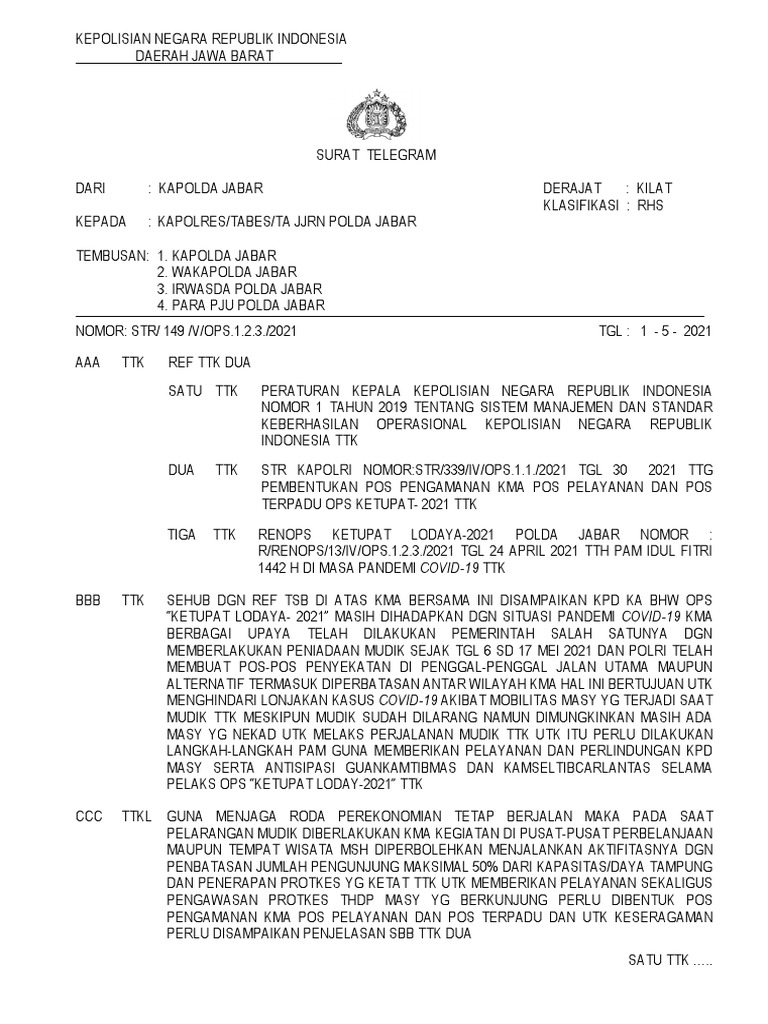 STR 149 TTG Pembentukan Pos Pam Pos Yan | PDF