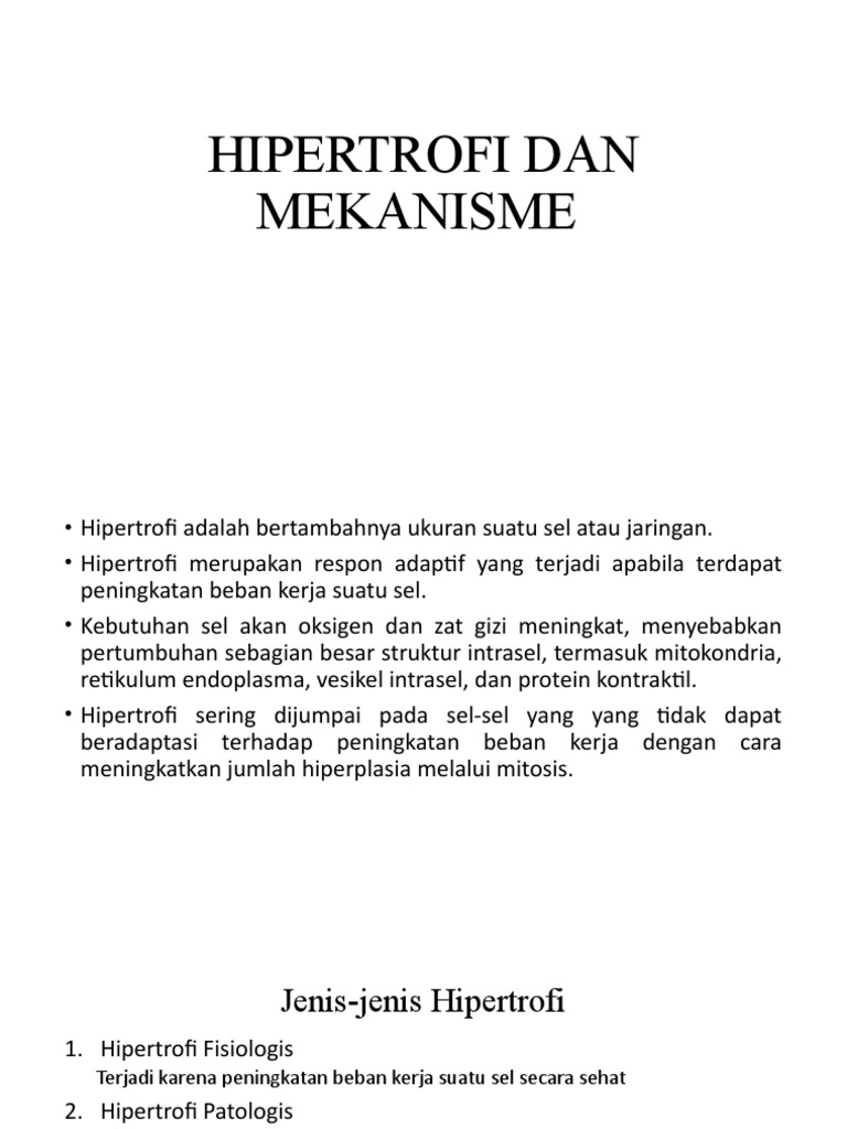 Mekanisme dan Jenis Hipertrofi Sel | PDF | Pengembangan Diri ...