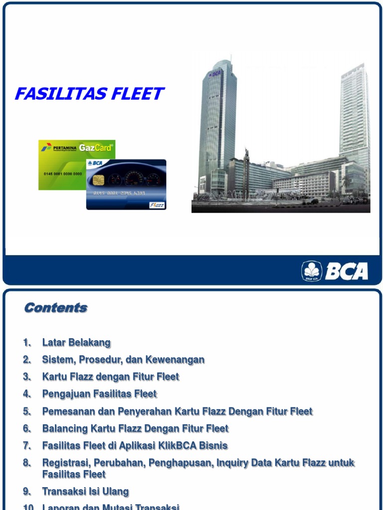 Fasilitas Kartu Flazz untuk Fleet BCA | PDF | Bisnis | Komputer