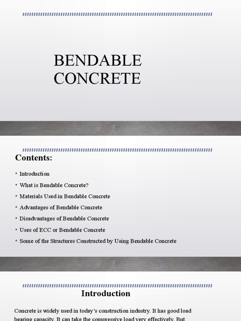 Bendable Concrete | PDF | Fibers | Concrete