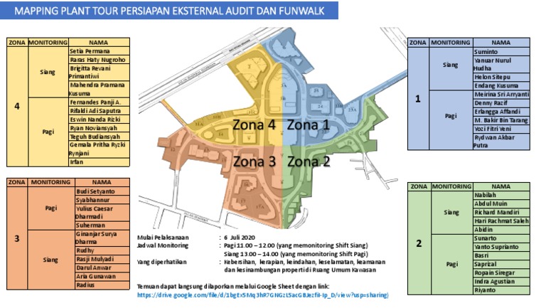 Peta Monitoring Kebersihan Zona 1-4 | PDF