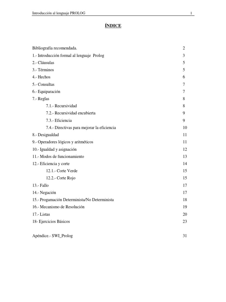 Manual De Prolog Descargar Gratis Pdf Lógica De Primer Orden Infinito