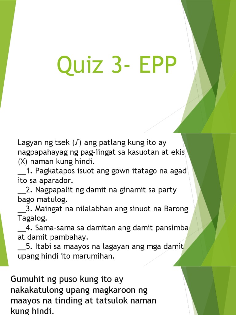 Quiz 3 - EPP | PDF