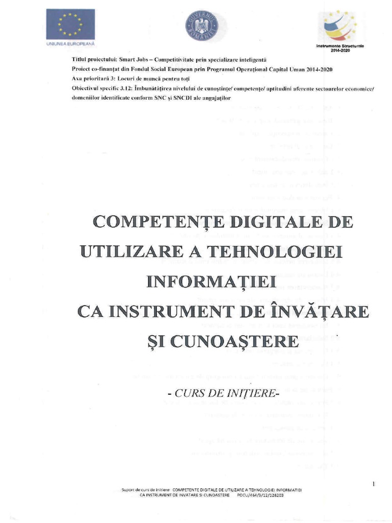 Curs Competente Digitale Tic | PDF