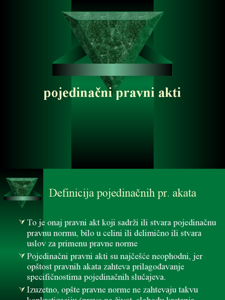 Pojedinacni Pravni Akti | PDF