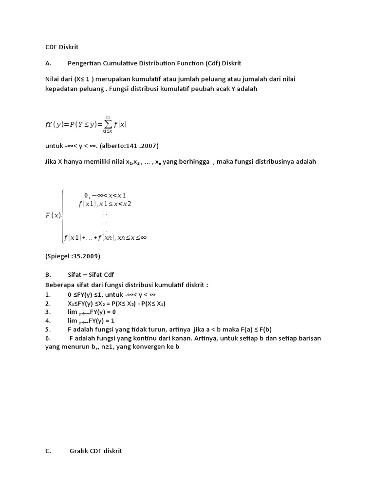 CDF Diskrit | PDF | Metode & Bahan Ajar