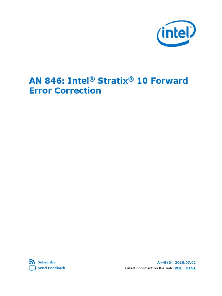 AN 846: Intel Stratix 10 Forward Error Correction: Subscribe Send ...