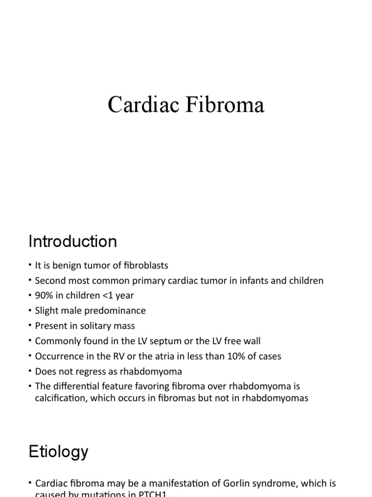 Cardiac Fibroma | PDF | Cardiac Muscle | Heart