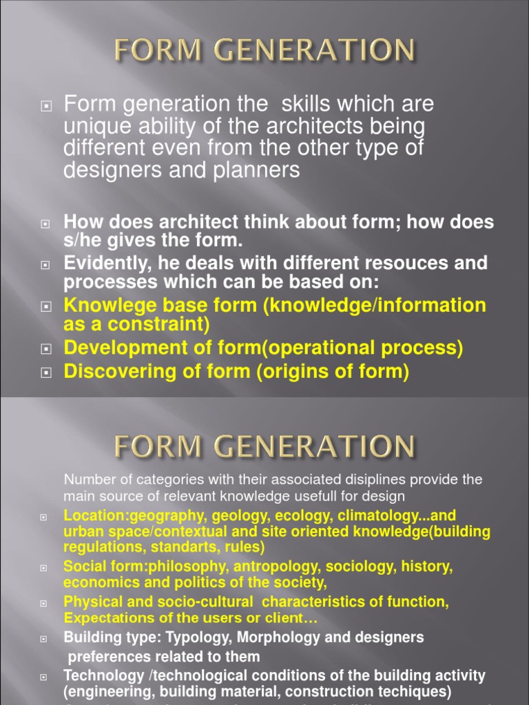 Conceptual Form Generation: An Analysis of Concept-Driven Design ...
