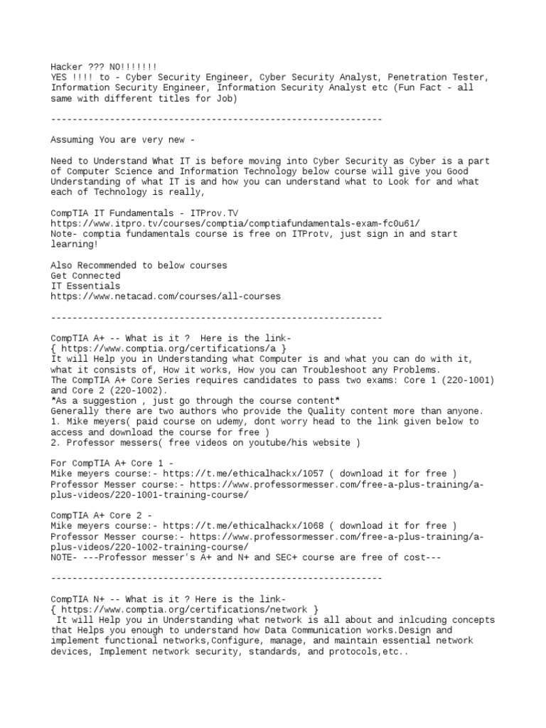 Cyber Security Roadmap (Beta) | PDF | Cisco Certifications | Computer ...