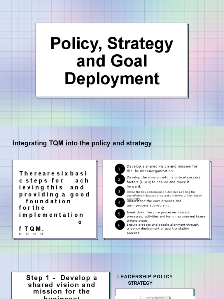 Policy Strategy and Goal Deployment | PDF | Goal | Business Process