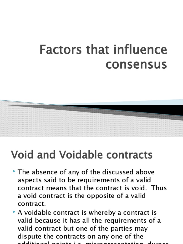 Understanding Void and Voidable Contracts | PDF | Misrepresentation | Doctrine