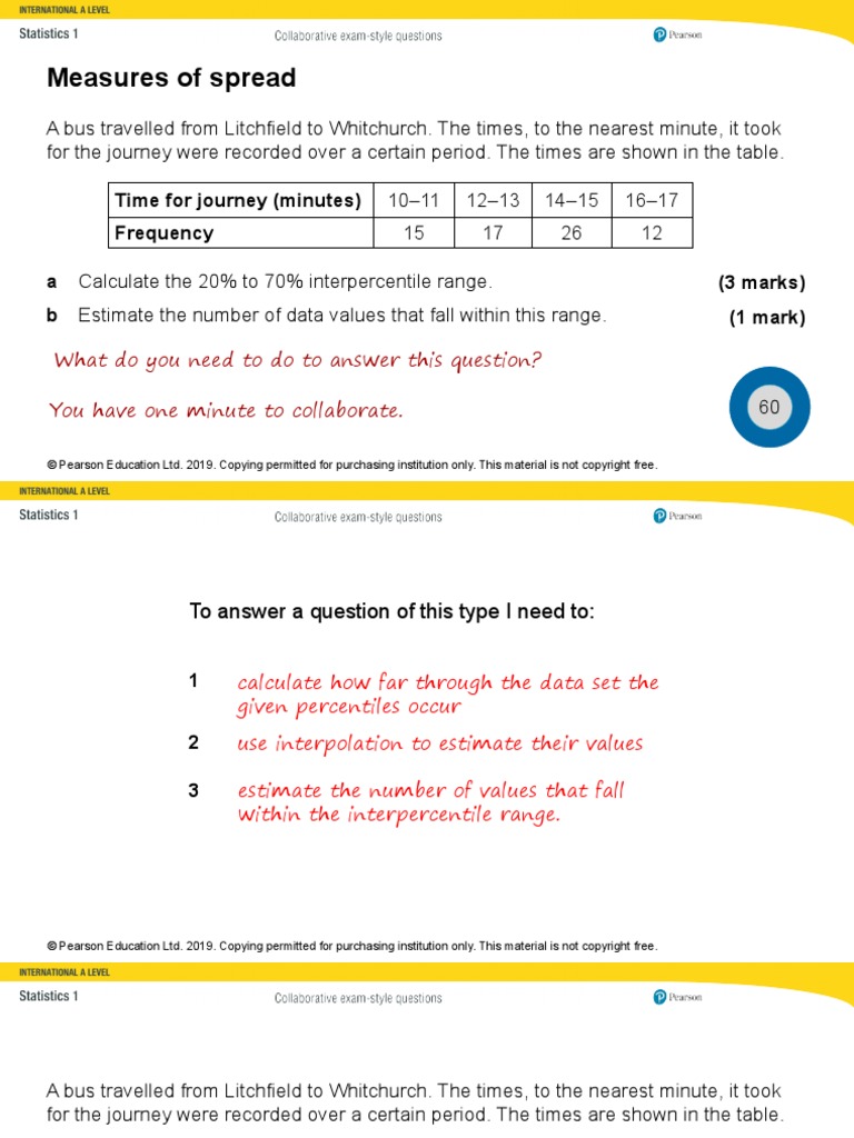 Exam-Style Question:: Measures of Spread | Download Free PDF | Teaching ...