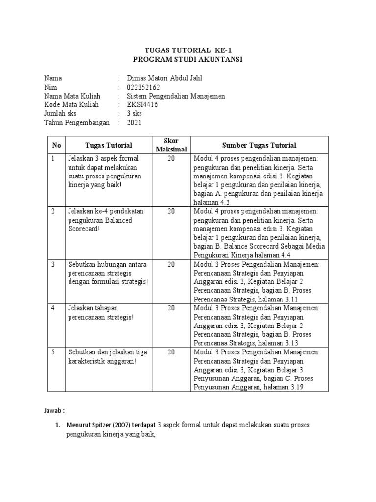 EKSI4416-SPM Selesai | PDF | Bisnis