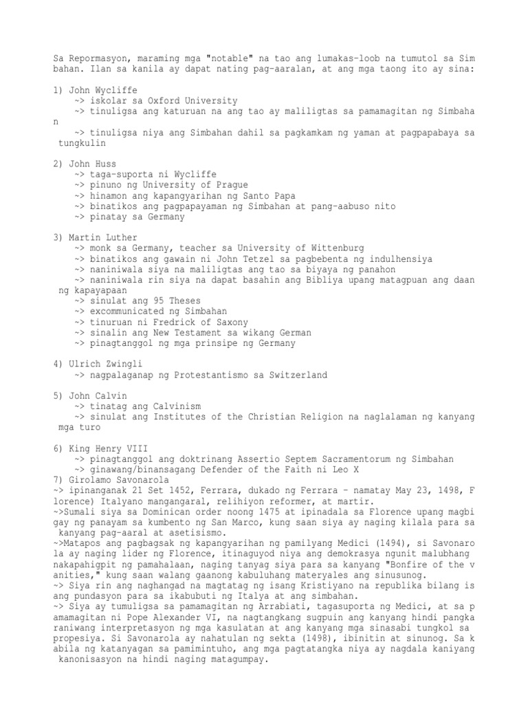 Repormasyon (Araling Panlipunan) | PDF