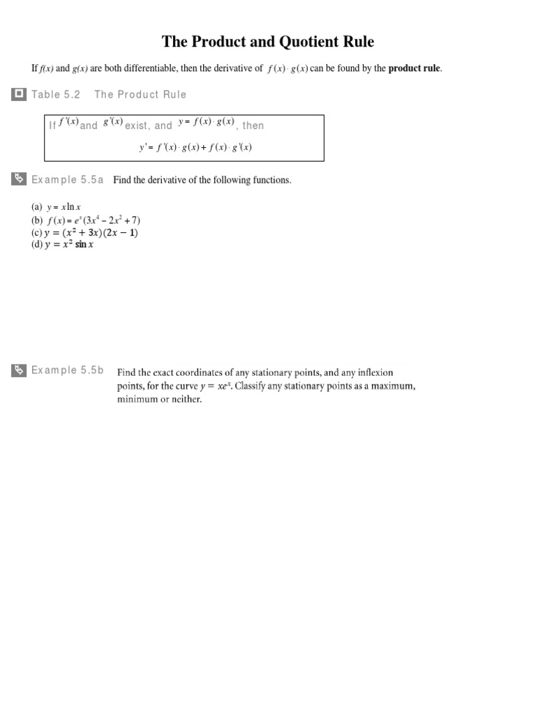 09 NOTES The Product and Quotient Rule | PDF | Teaching Methods & Materials
