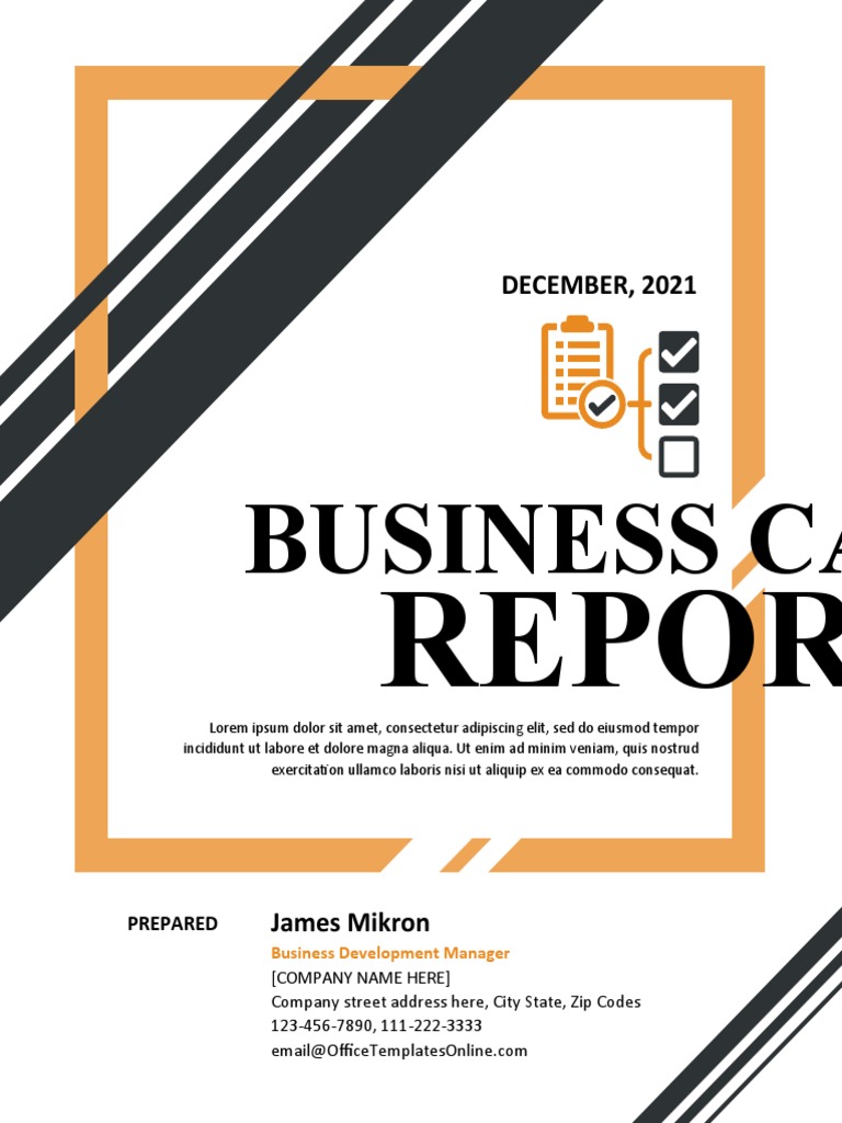 Business Report Cover Page | PDF