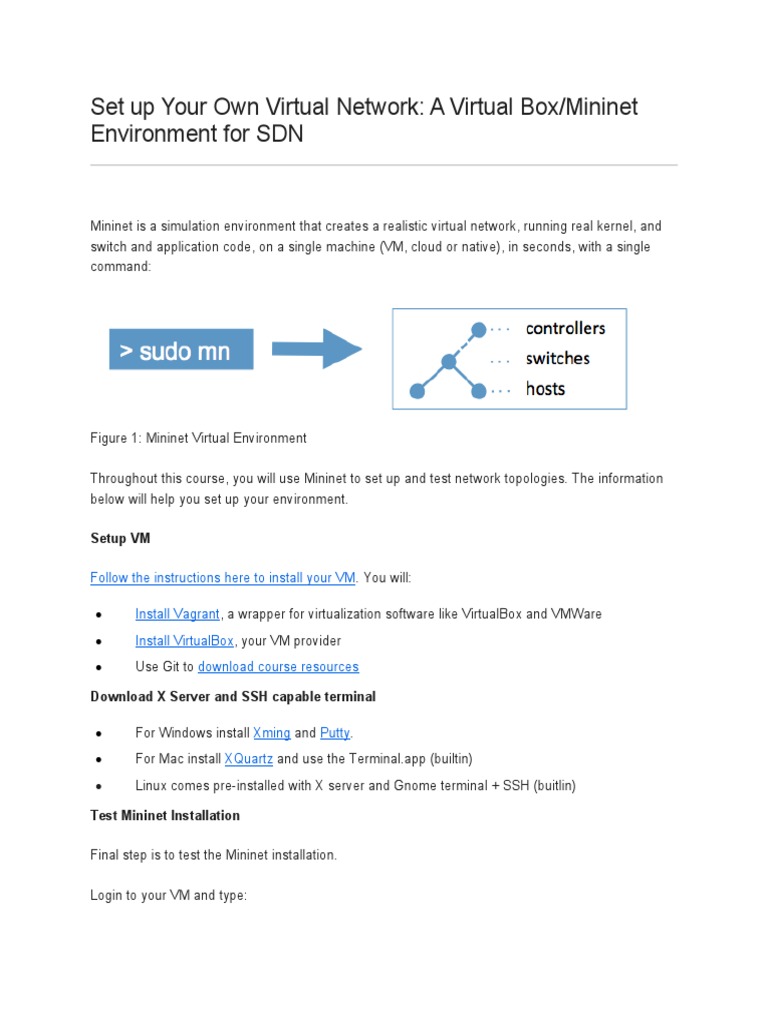 Set Up Your Own Virtual Network A Virtual Boxmininet Environment For Sdn Pdf Virtual 