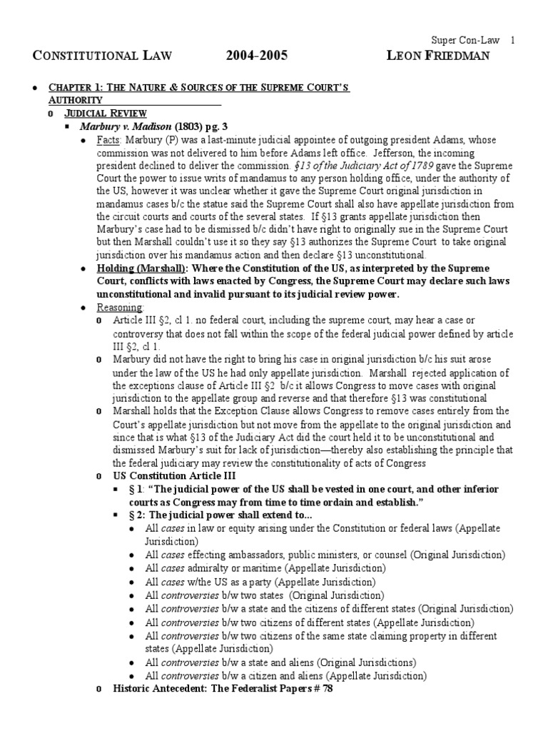 Constitutional Law | PDF | Article Three Of The United States ...