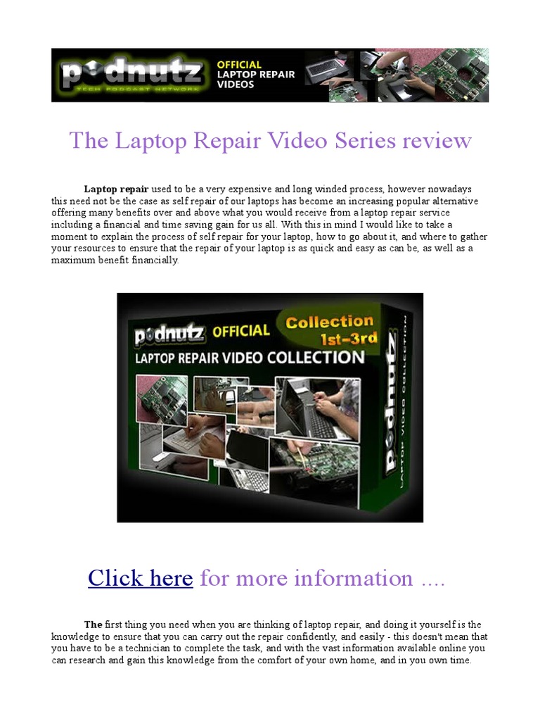 A Guide To Laptop Repair - Do Not Miss An Excellent Opportunity | PDF ...