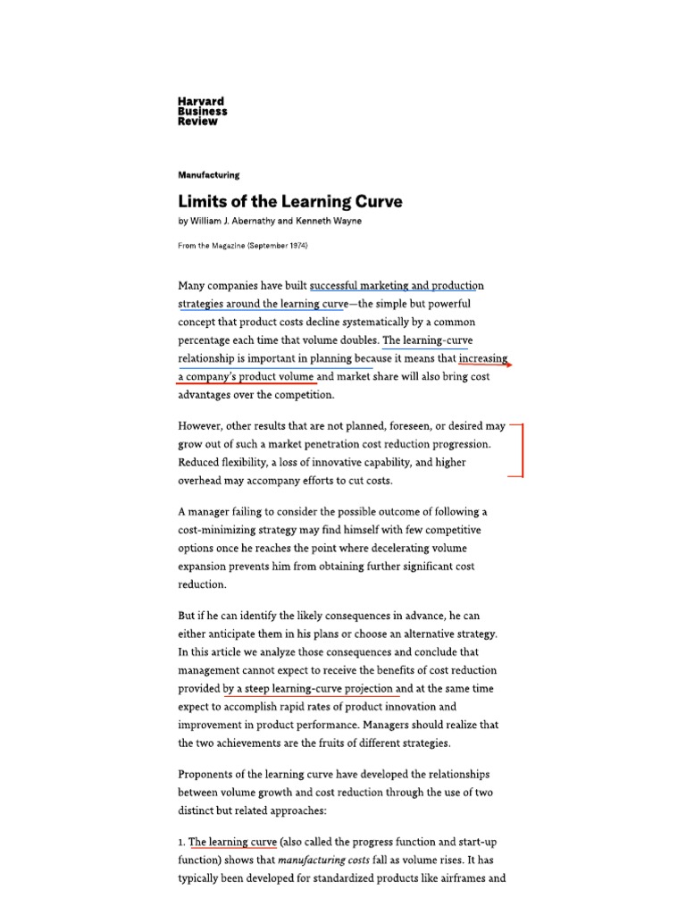 Limits of The Learning Curve H | PDF