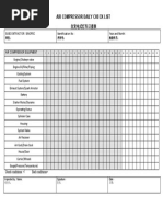 Daily Checklist For Air Compressor | PDF