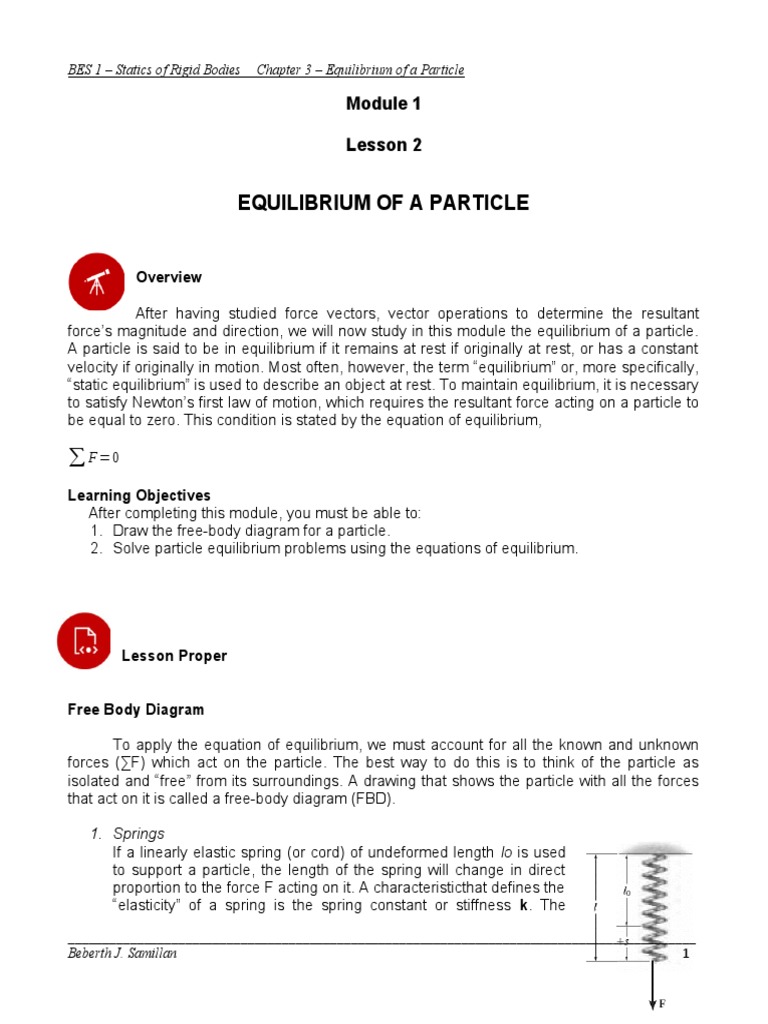 Module 1 Lesson 2 | PDF | Force | Classical Mechanics