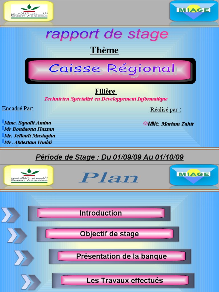 Rapport de Stage | PDF | Chèque | Banques