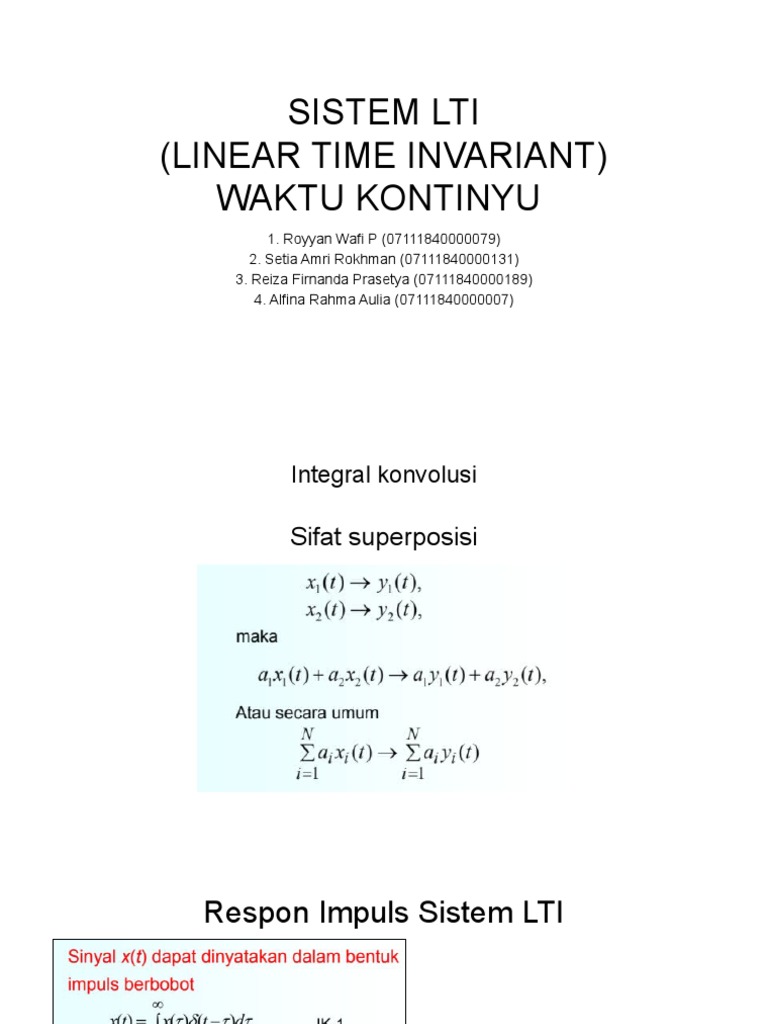Sifat Sistem Lti | PDF