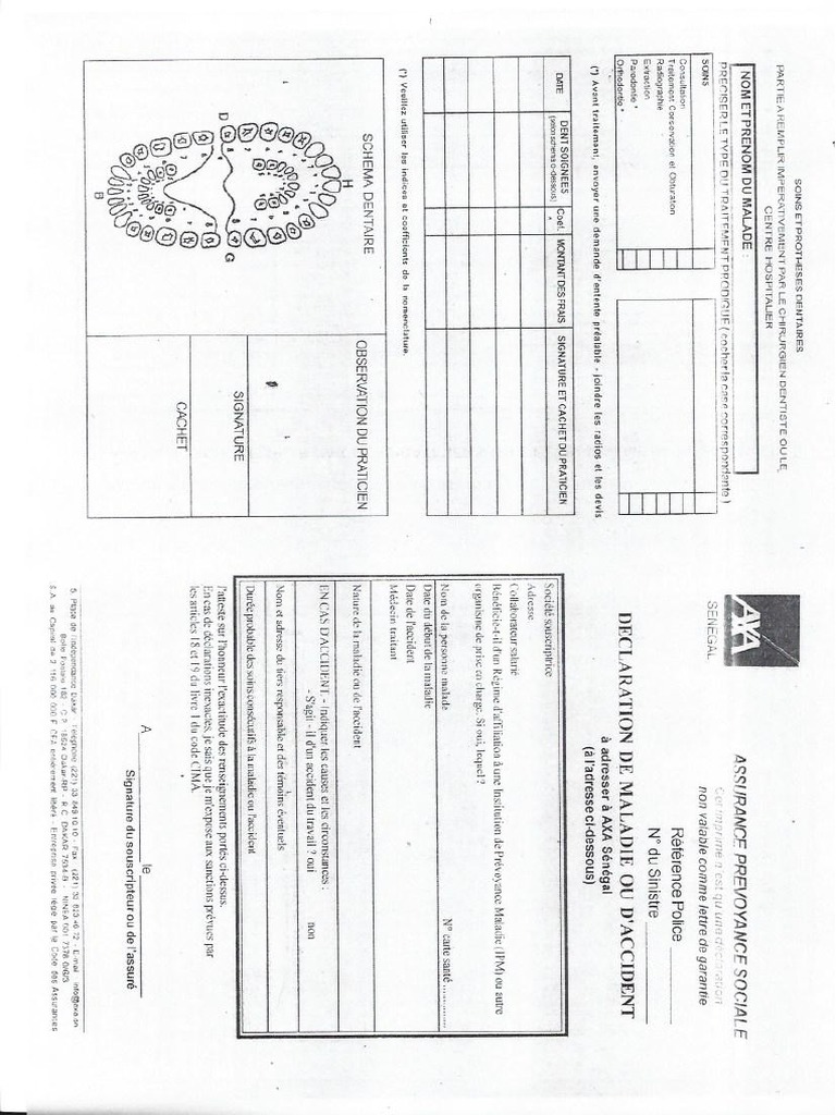 AXA Imprime de Remboursement | PDF