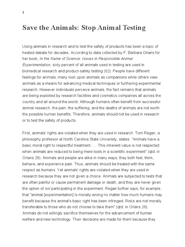 Essay Animals | PDF | Animal Testing | Experiment